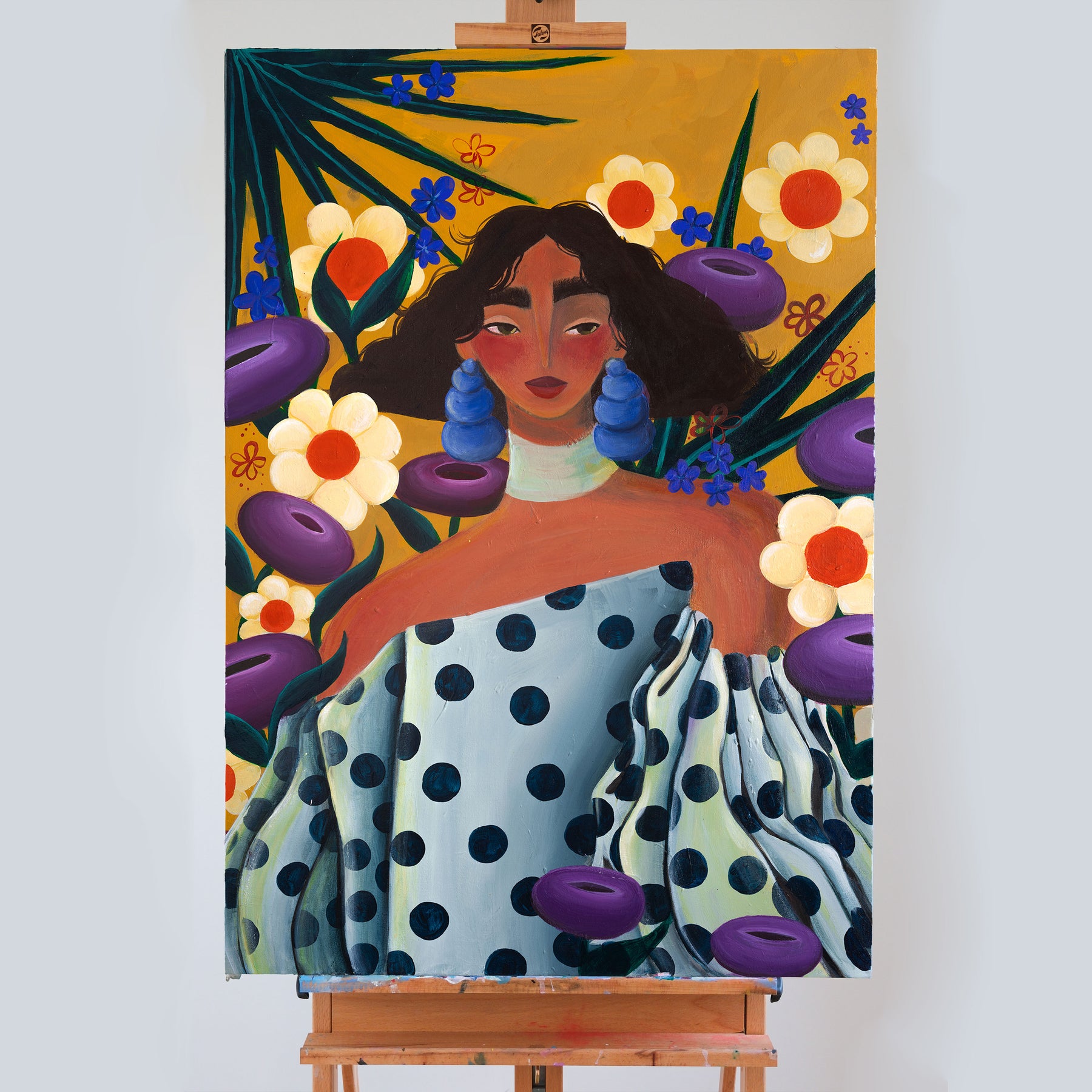 Original Painting of Renee Renee: Calm Amidst Chaos – Donna Adi